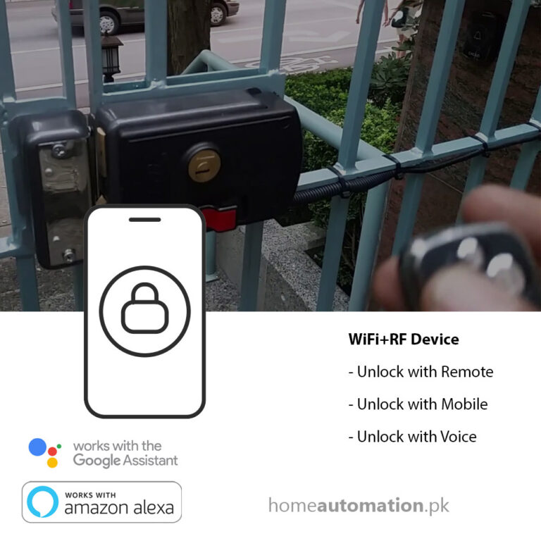 Unlock Main Gate with Voice, Mobile App & Remote Control